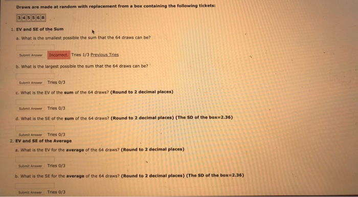 Solved Draws are made at random with replacement from a box | Chegg.com