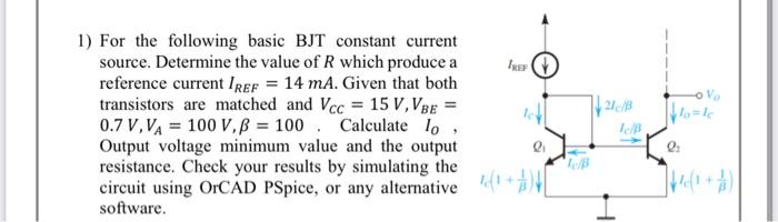 Solved 1 For The Following Basic Bjt Constant Current