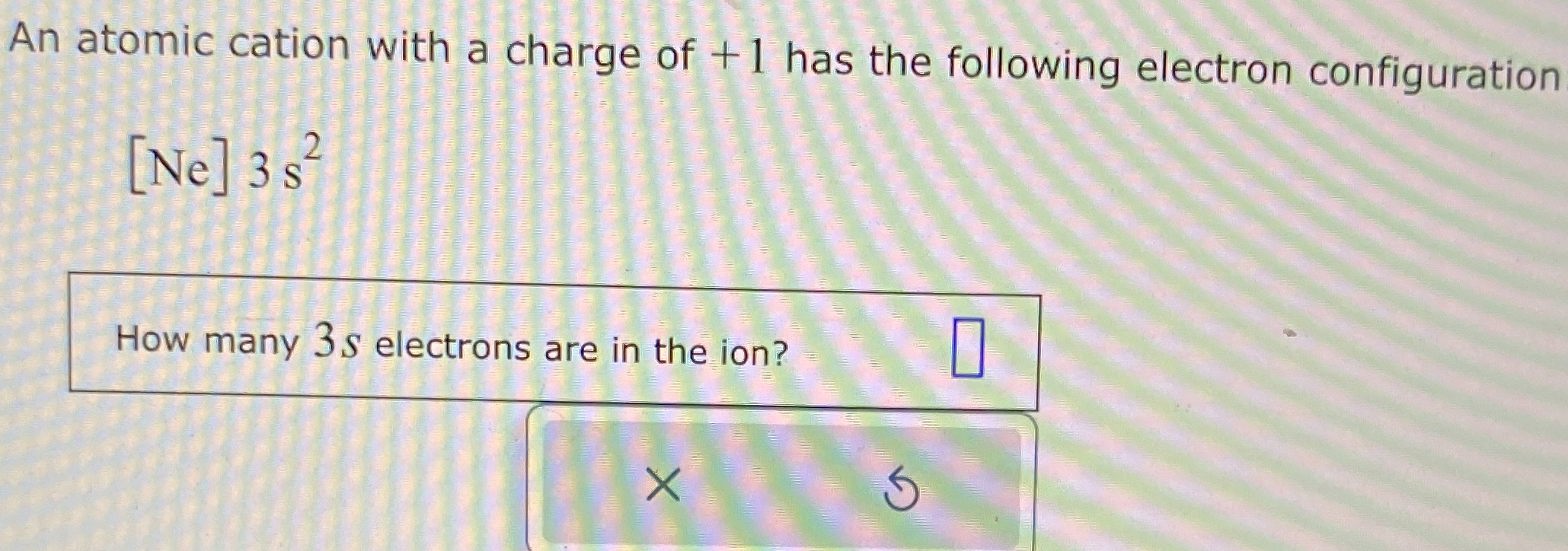 Solved An Atomic Cation With A Charge Of 1 ﻿has The