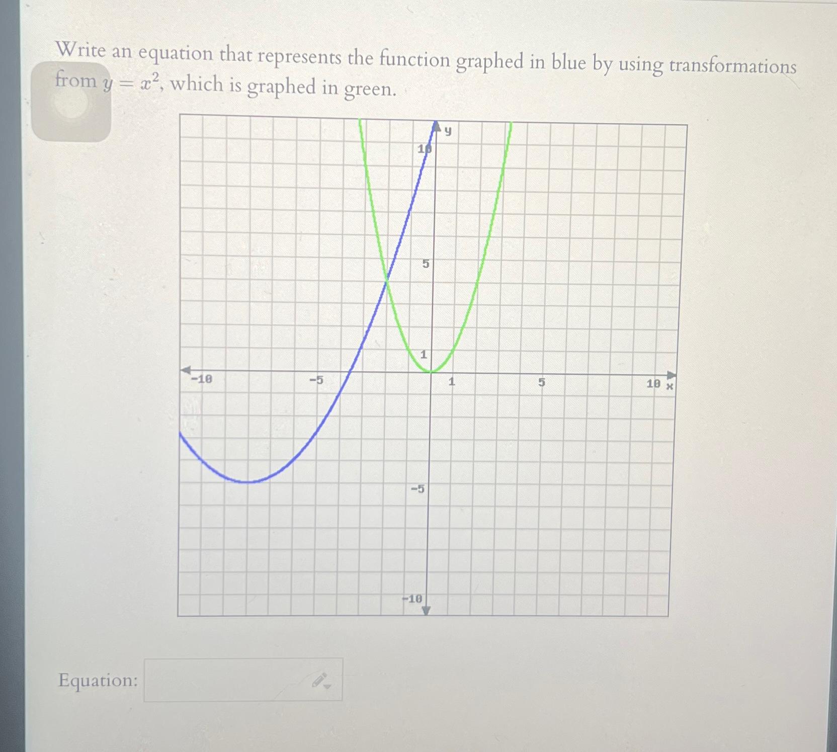 Solved Write an equation that represents the function | Chegg.com