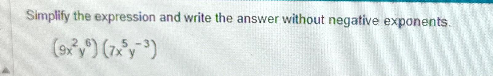 Solved Simplify the expression and write the answer without | Chegg.com