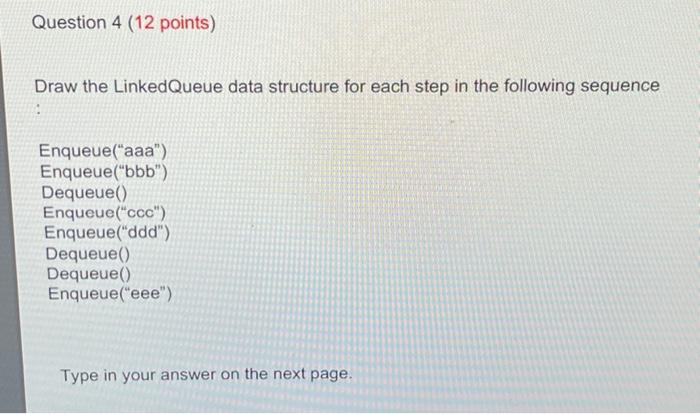 Solved Java Data StructuresAnswer Question 4 in complete | Chegg.com