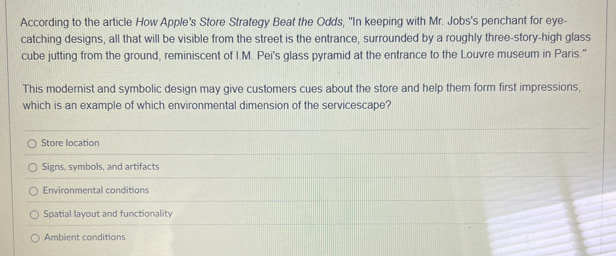 Solved According to the article How Apple's Store Strategy | Chegg.com