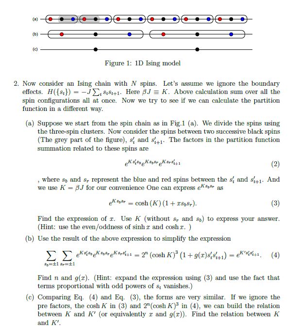 Solved Now consider an Ising chain with N ﻿spins. Let's | Chegg.com