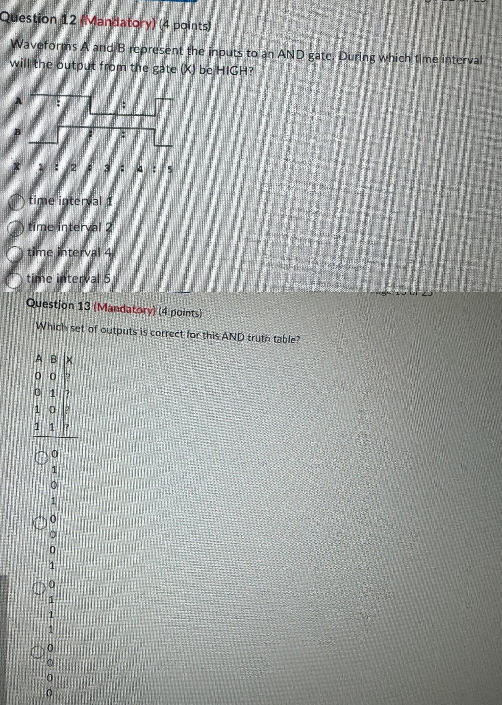 Solved Question 12 ﻿Waveforms A and B represent the inputs | Chegg.com
