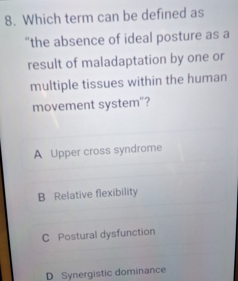 Solved Which term can be defined as "the absence of ideal | Chegg.com