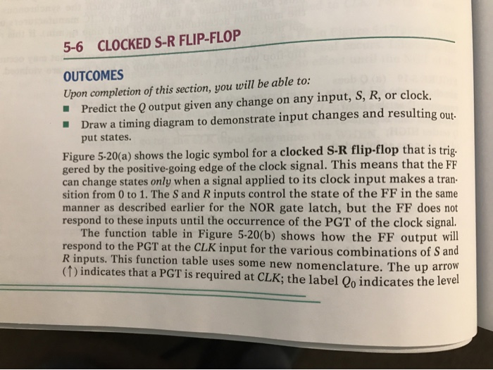 Solved B 5 8 Apply The S R And Clk Waveforms Of Figure