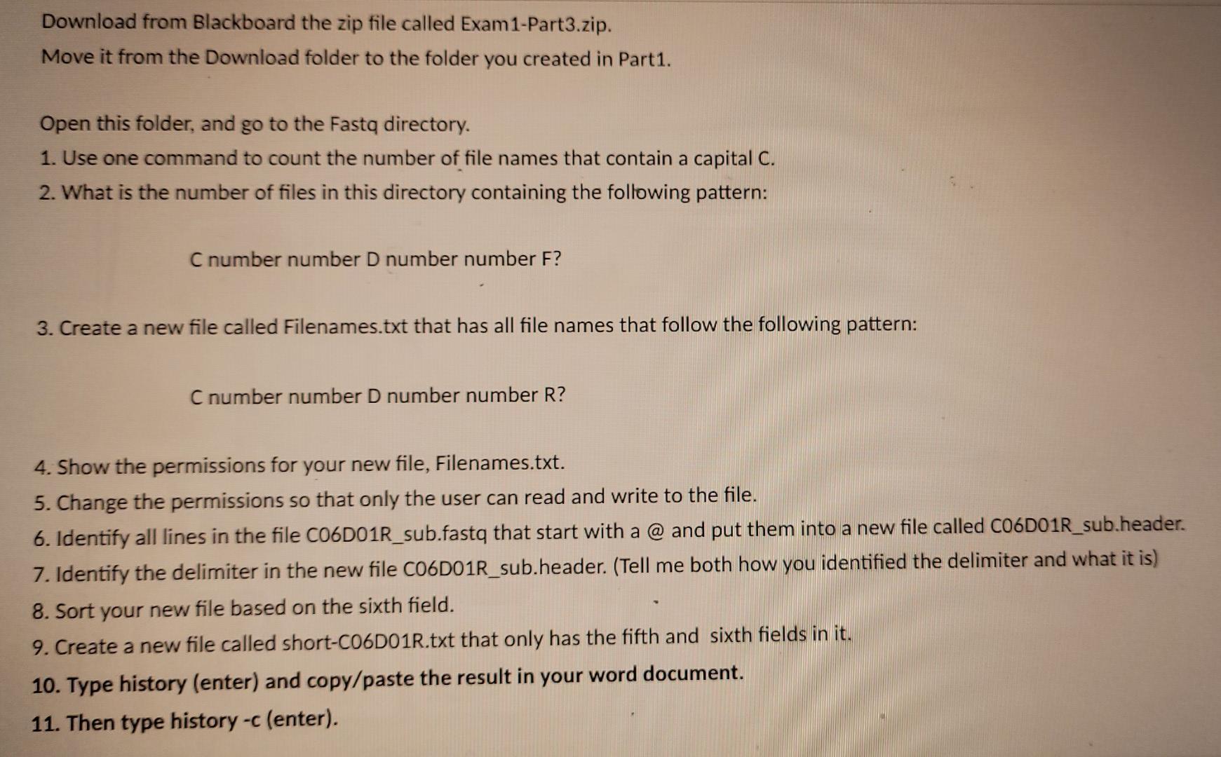 Solved Download from Blackboard the zip file called Exam | Chegg.com