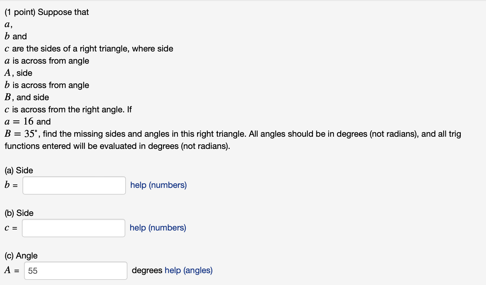 Solved Suppose thata,b ﻿andc ﻿are the sides of a right | Chegg.com