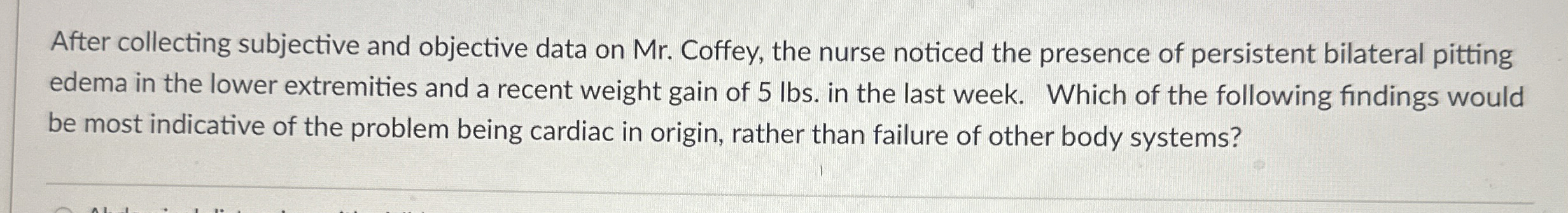 Solved After collecting subjective and objective data on Mr. | Chegg.com