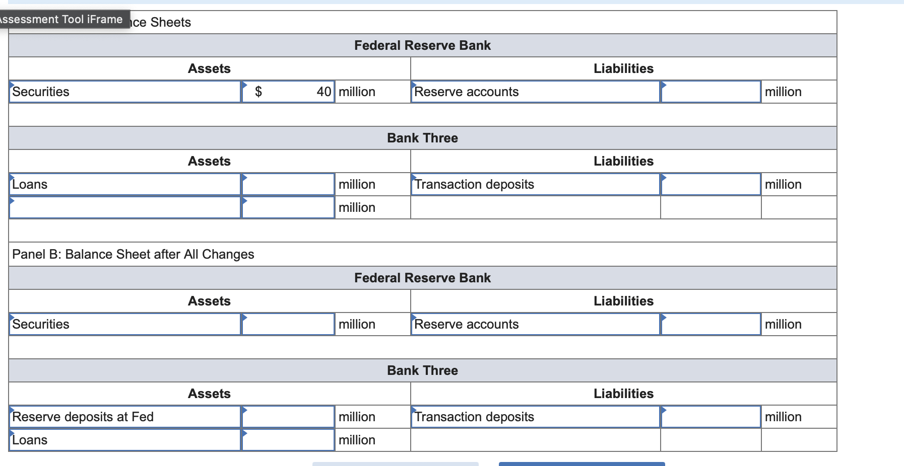 Bank Three currently has $500 ﻿million in transaction | Chegg.com