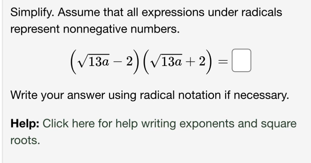 Solved Simplify. Assume that all expressions under radicals | Chegg.com