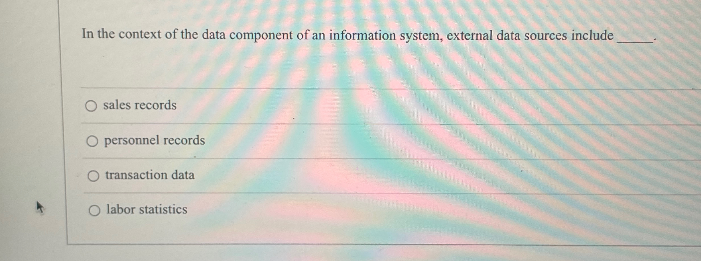 Solved In the context of the data component of an | Chegg.com