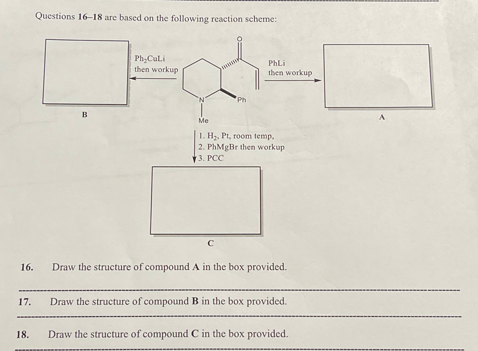 Solved Questions 16-18 ﻿are based on the following reaction | Chegg.com