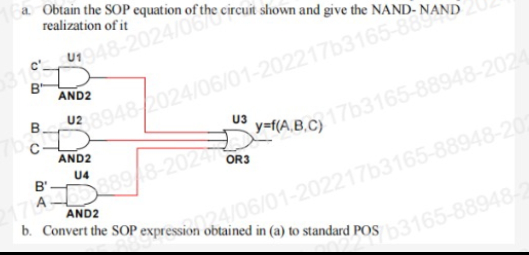 Solved a. Obtain the SOP equation of the circuit shown and | Chegg.com Solved a. Obtain the SOP equation of the circuit shown and | Chegg.com