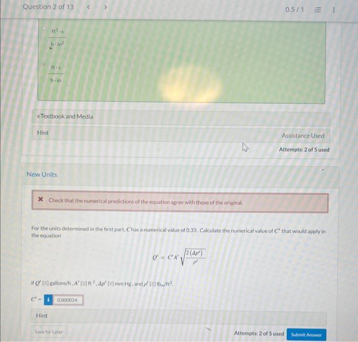 New Units x Check that the numerical predictions of | Chegg.com