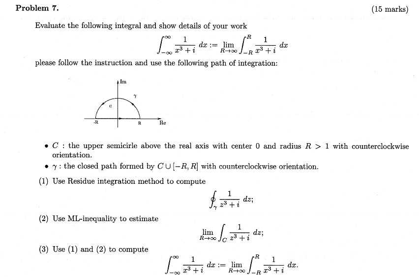 Solved Problem 7. (15 marks) R Evaluate the following | Chegg.com Solved Problem 7. (15 marks) R Evaluate the following | Chegg.com
