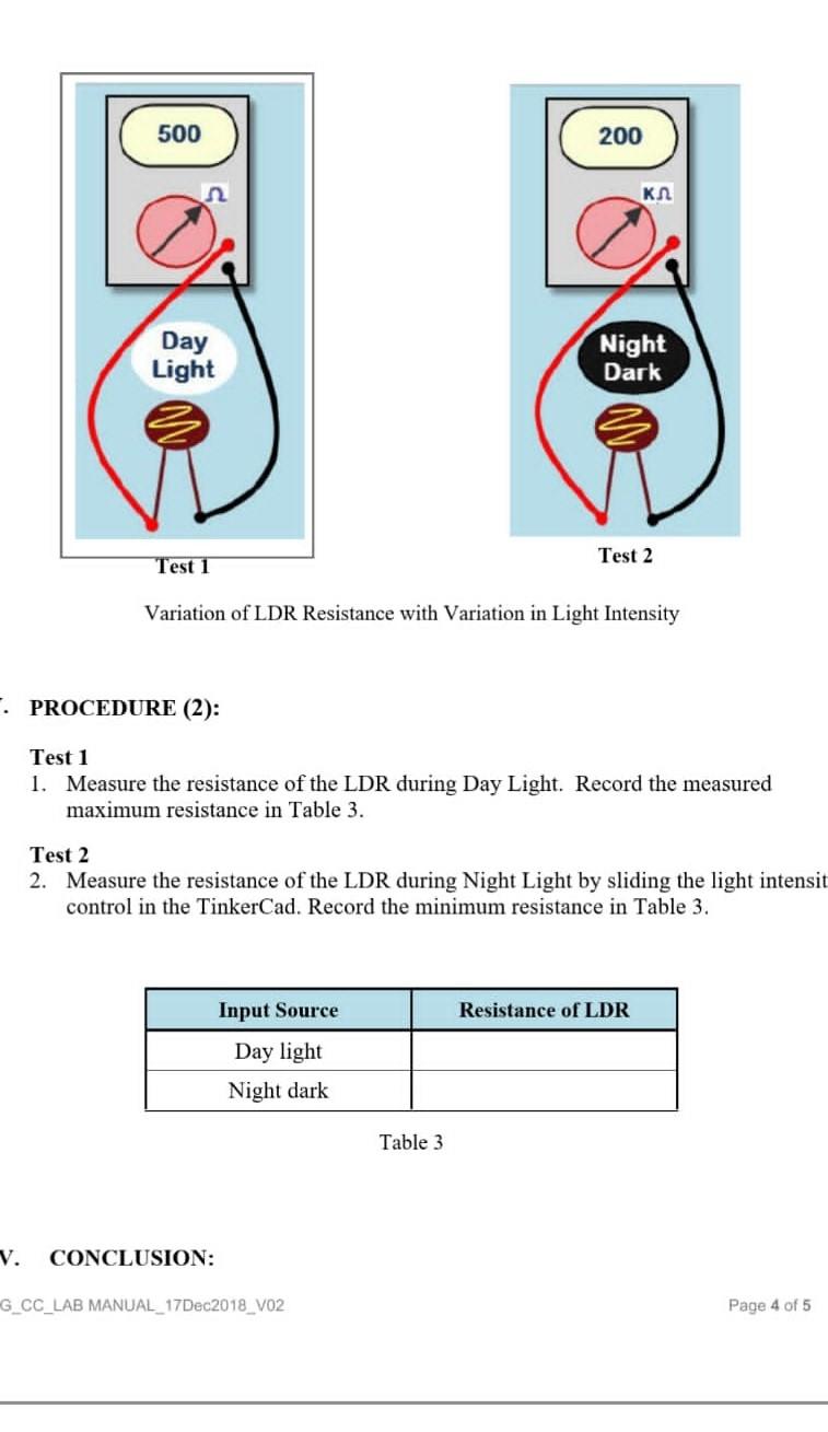 Solved 500 200 Кл Day Light Night Dark Test 1 Test 2 | Chegg.com