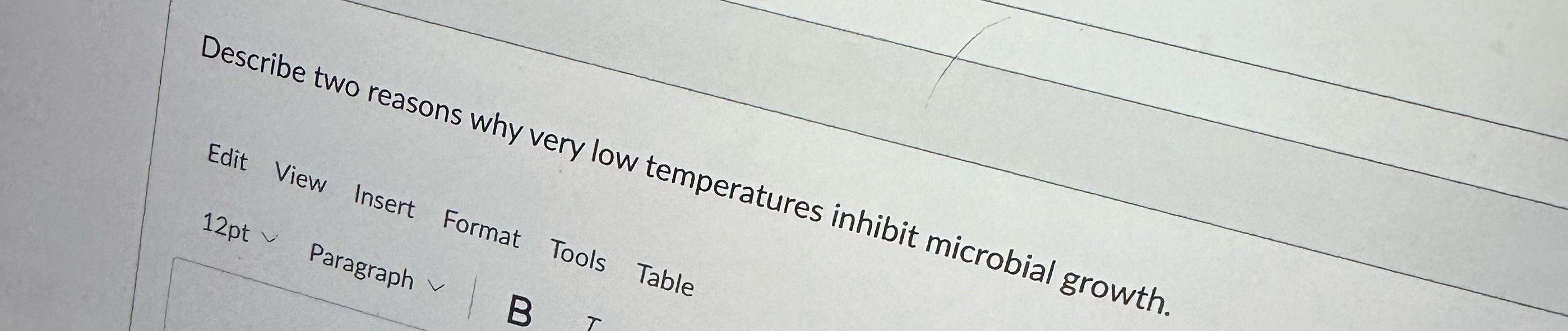 Solved Describe two reasons why very low temperatures | Chegg.com