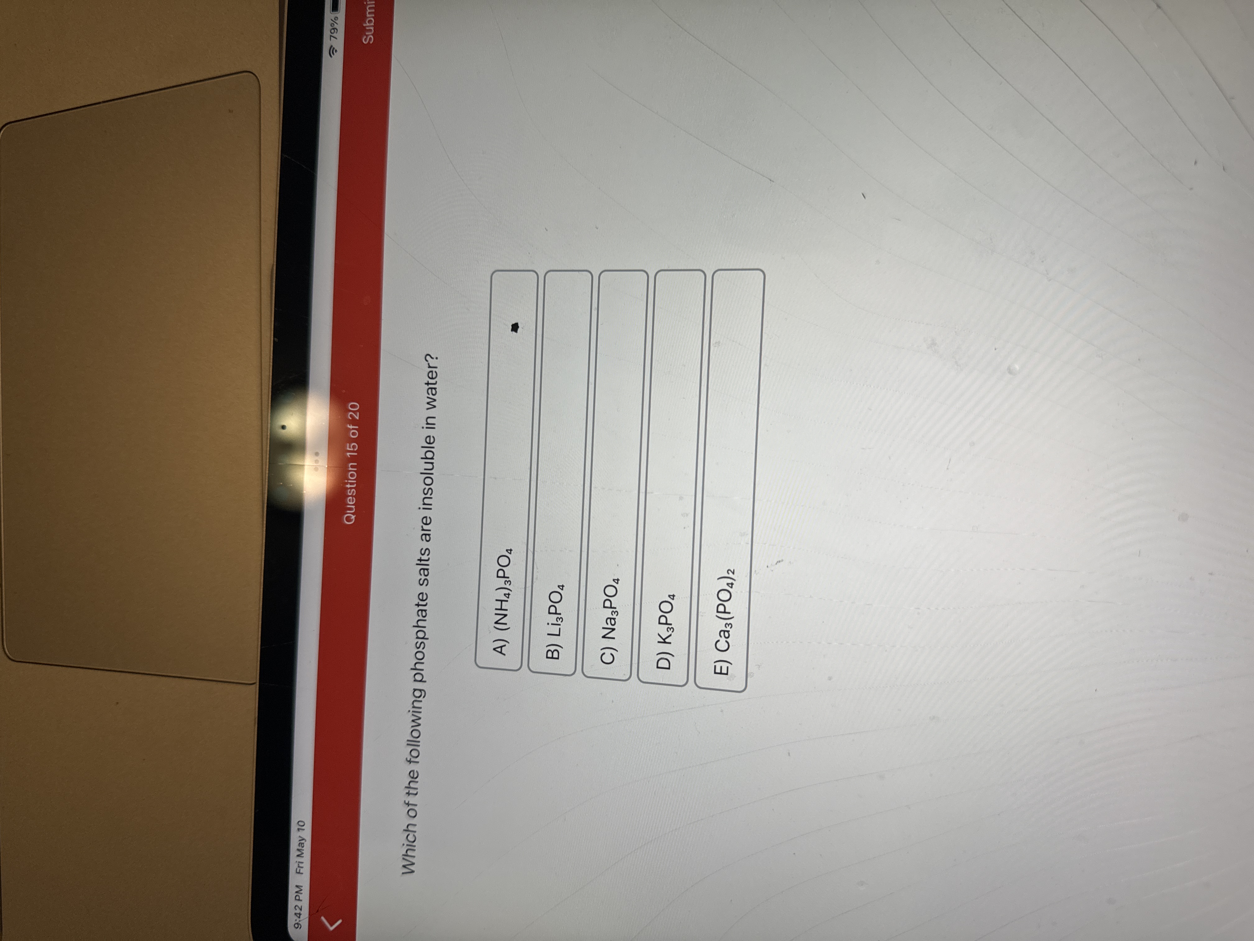 Solved Which of the following phosphate salts are insoluble | Chegg.com