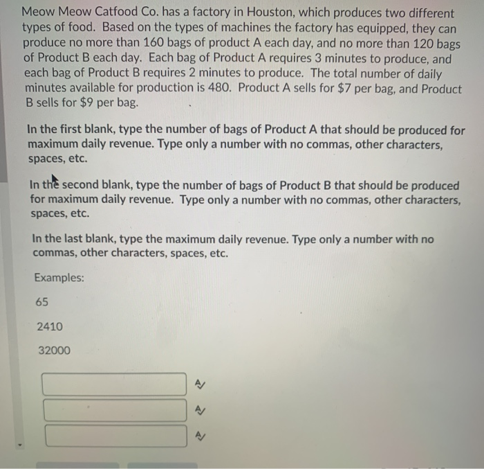 Solved Meow Meow Catfood Co. has a factory in Houston, which | Chegg.com