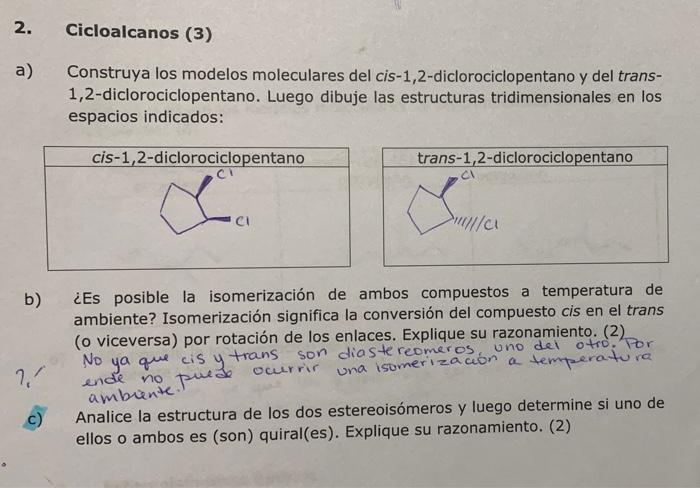 Solved a) Build the molecular models of | Chegg.com