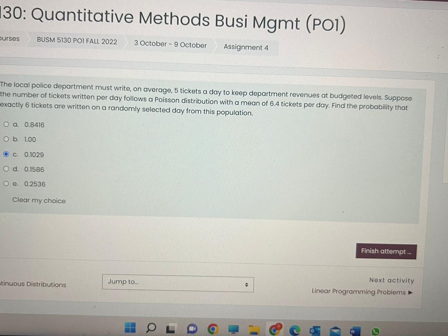 Solved 30: Quantitative Methods Busi Mgmt (POI) The local | Chegg.com