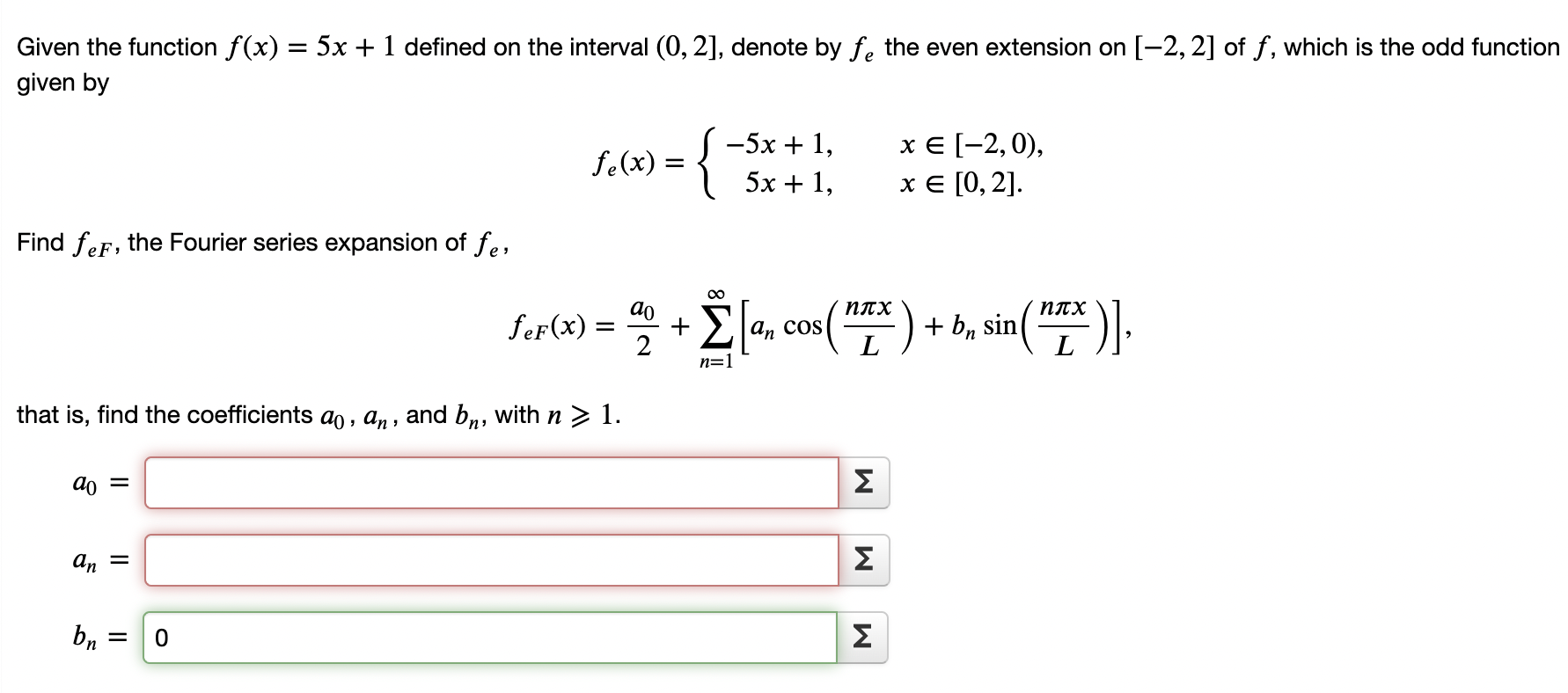 Solved Given the function f(x)=5x+1 ﻿defined on the interval | Chegg.com