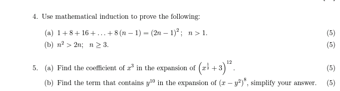 Solved Use mathematical induction to prove the | Chegg.com