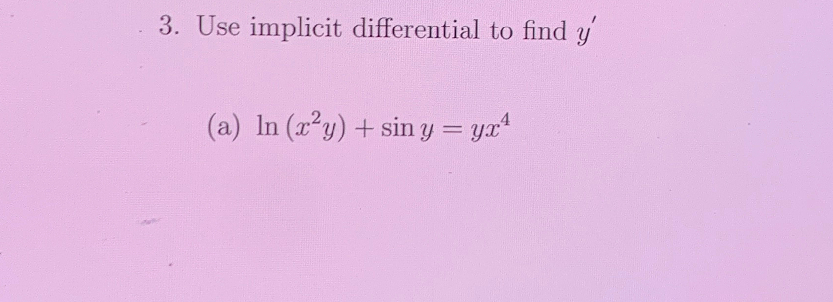 Use implicit differential to find | Chegg.com