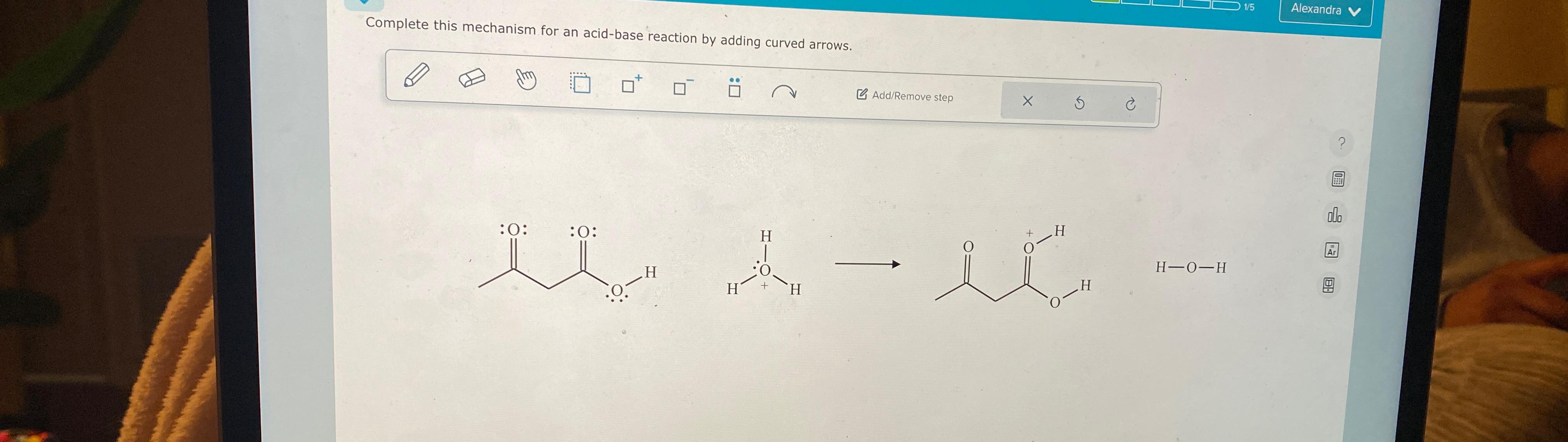 Solved Complete this mechanism for an acid-base reaction by | Chegg.com