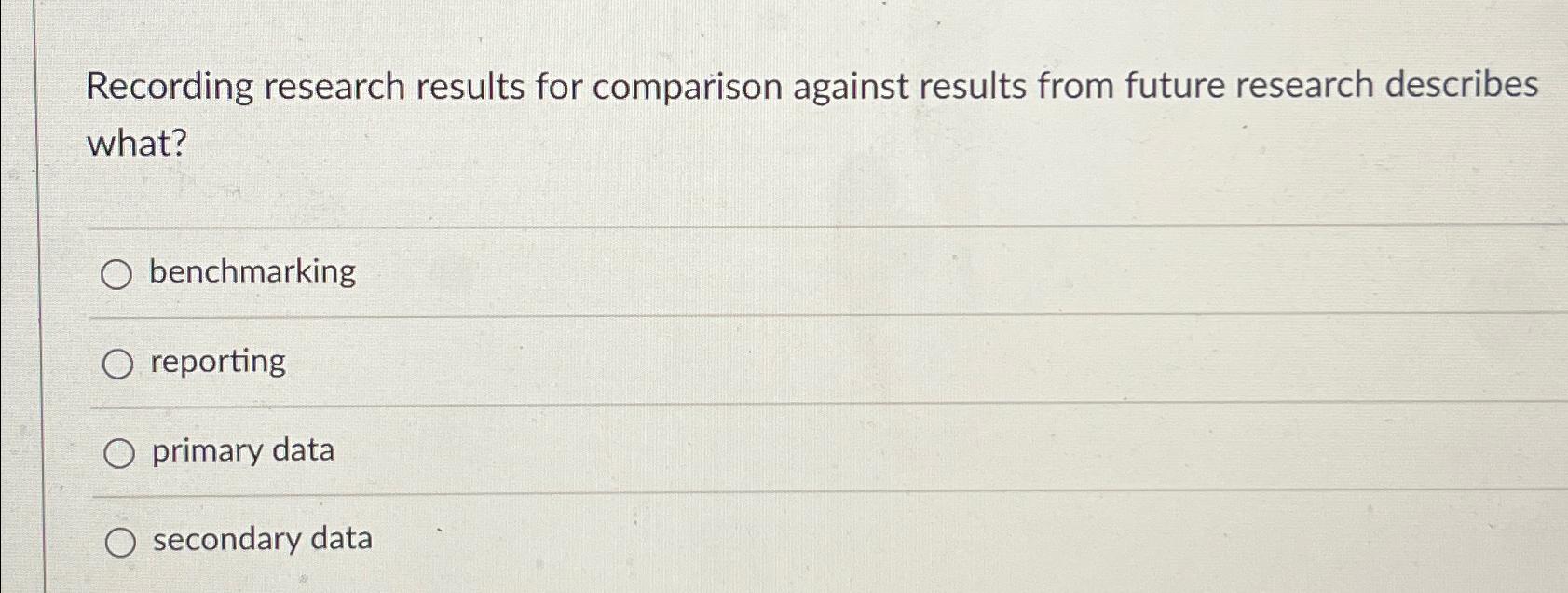 Solved Recording research results for comparison against | Chegg.com