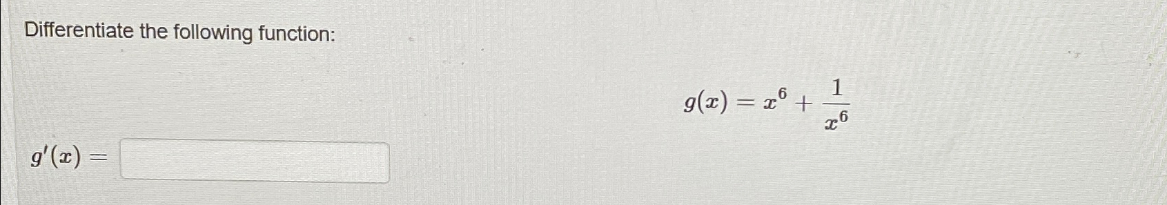 Solved Differentiate the following | Chegg.com