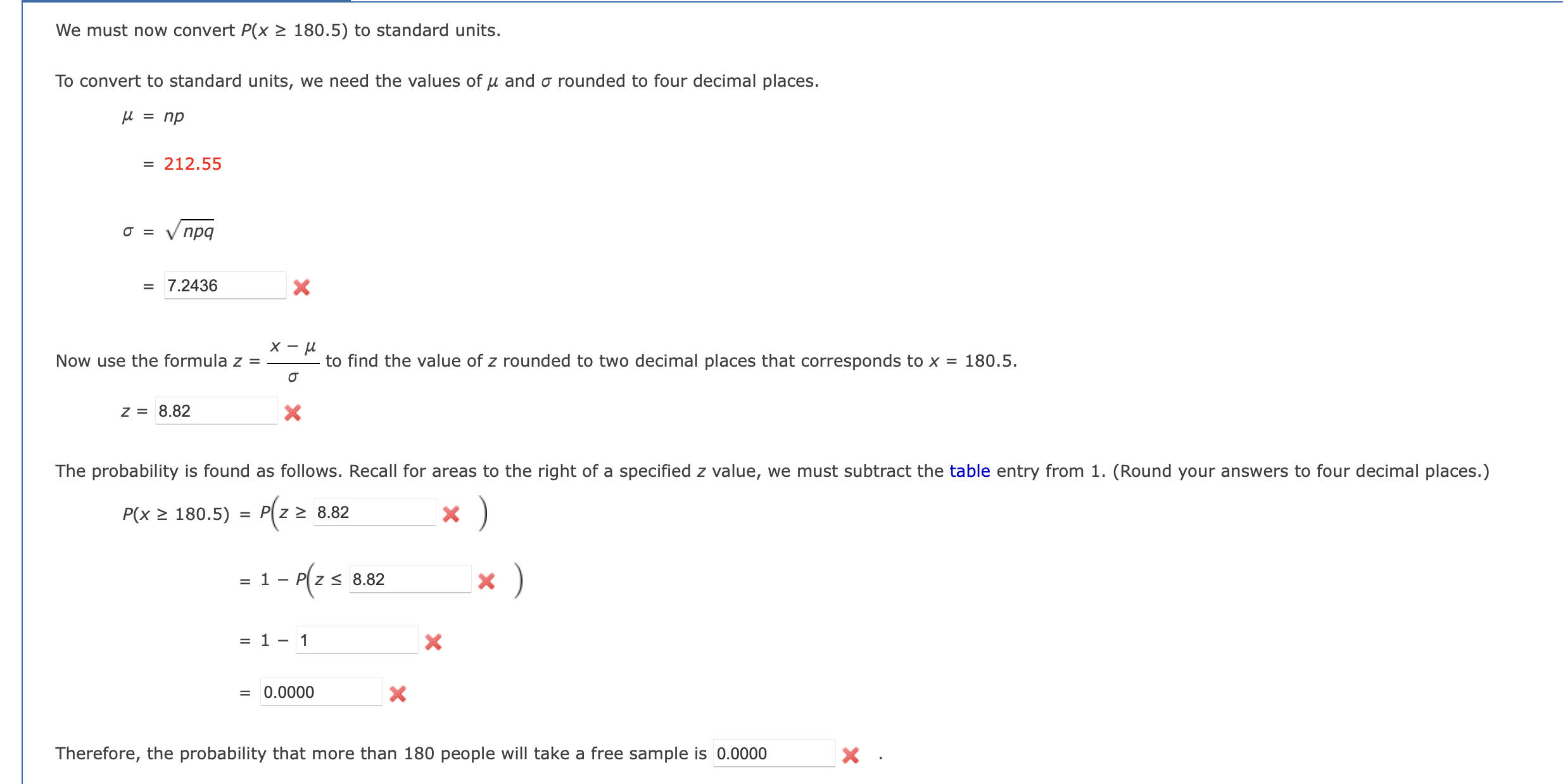 We must now convert P(x≥180.5) ﻿to standard units.To | Chegg.com