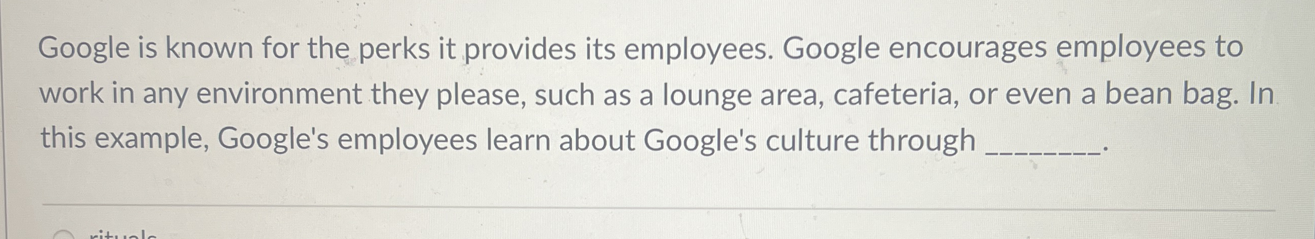 Solved Google is known for the perks it provides its | Chegg.com