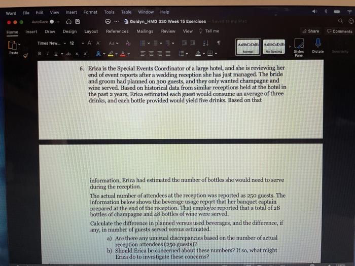 Solved Word File Edit View Insert Format Tools Autosave 