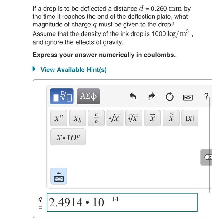 Solved In an inkjet printer, letters and images are created | Chegg.com