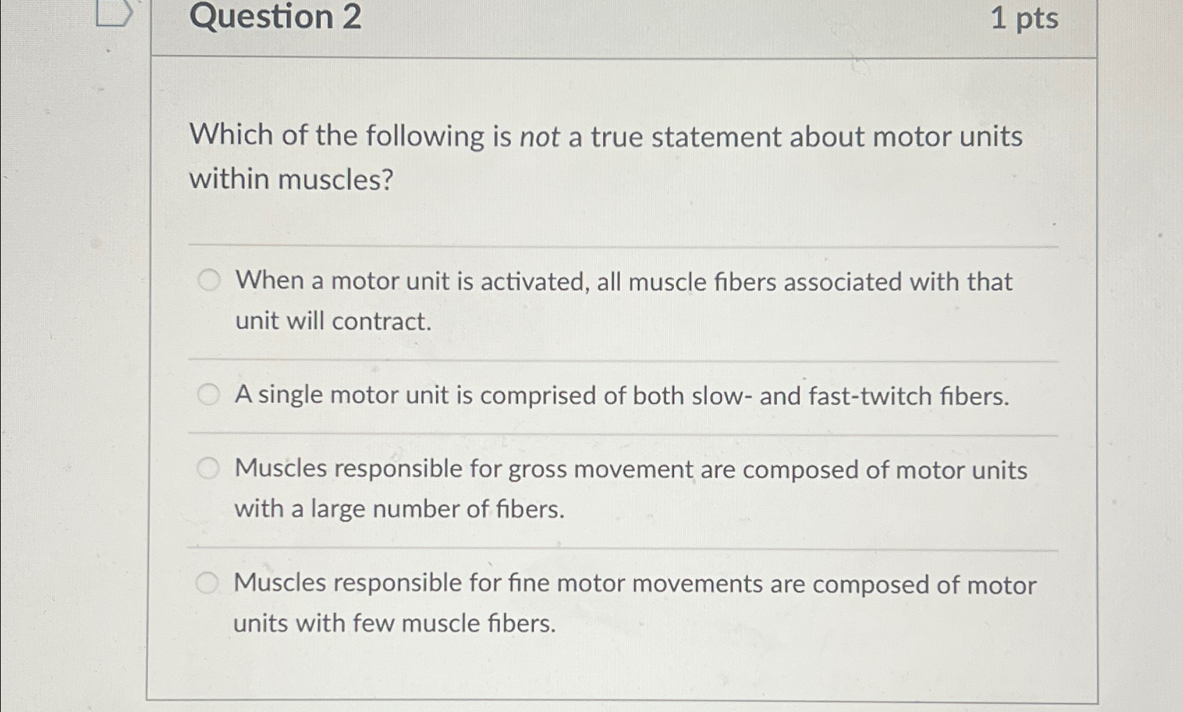 Solved Question 21 ﻿ptsWhich of the following is not a true | Chegg.com