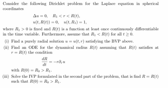 Solved Consider the following Dirichlet problem for the | Chegg.com