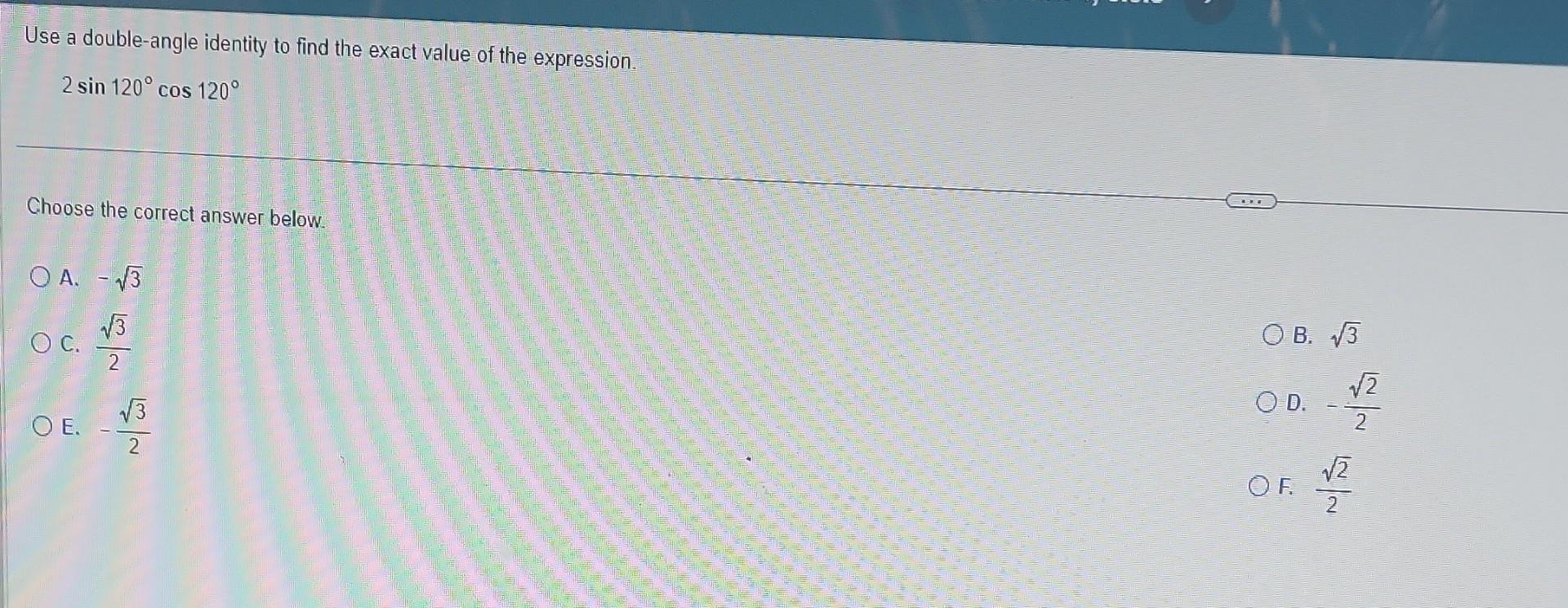 Solved Use a double-angle identity to find the exact value | Chegg.com