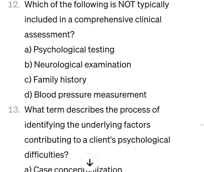 Solved Which of the following is NOT typically included in a | Chegg.com