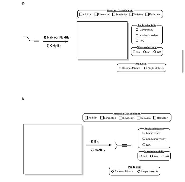 Solved 2) Fill in the missing reactant(s)/ product of the | Chegg.com