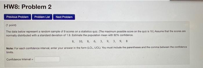 Solved HW8: Problem 2 Previous Problem Problem List Next | Chegg.com
