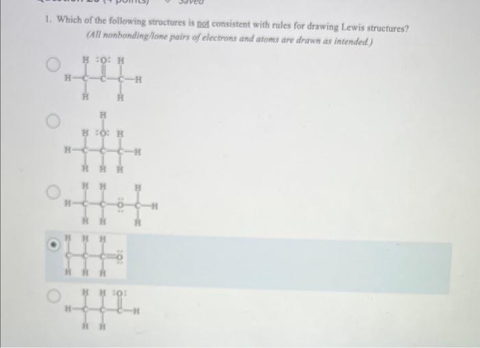Solved 1. Which of the following structures is nod | Chegg.com