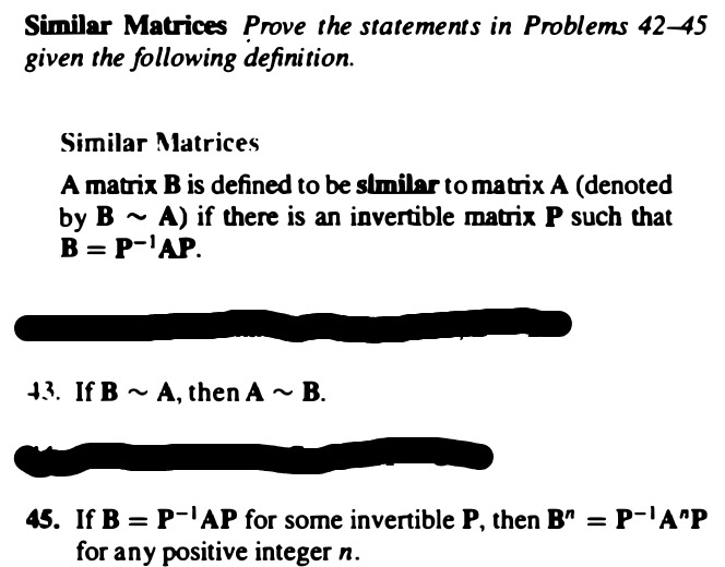 Solved Similar Matrices Prove the statements in Problems | Chegg.com