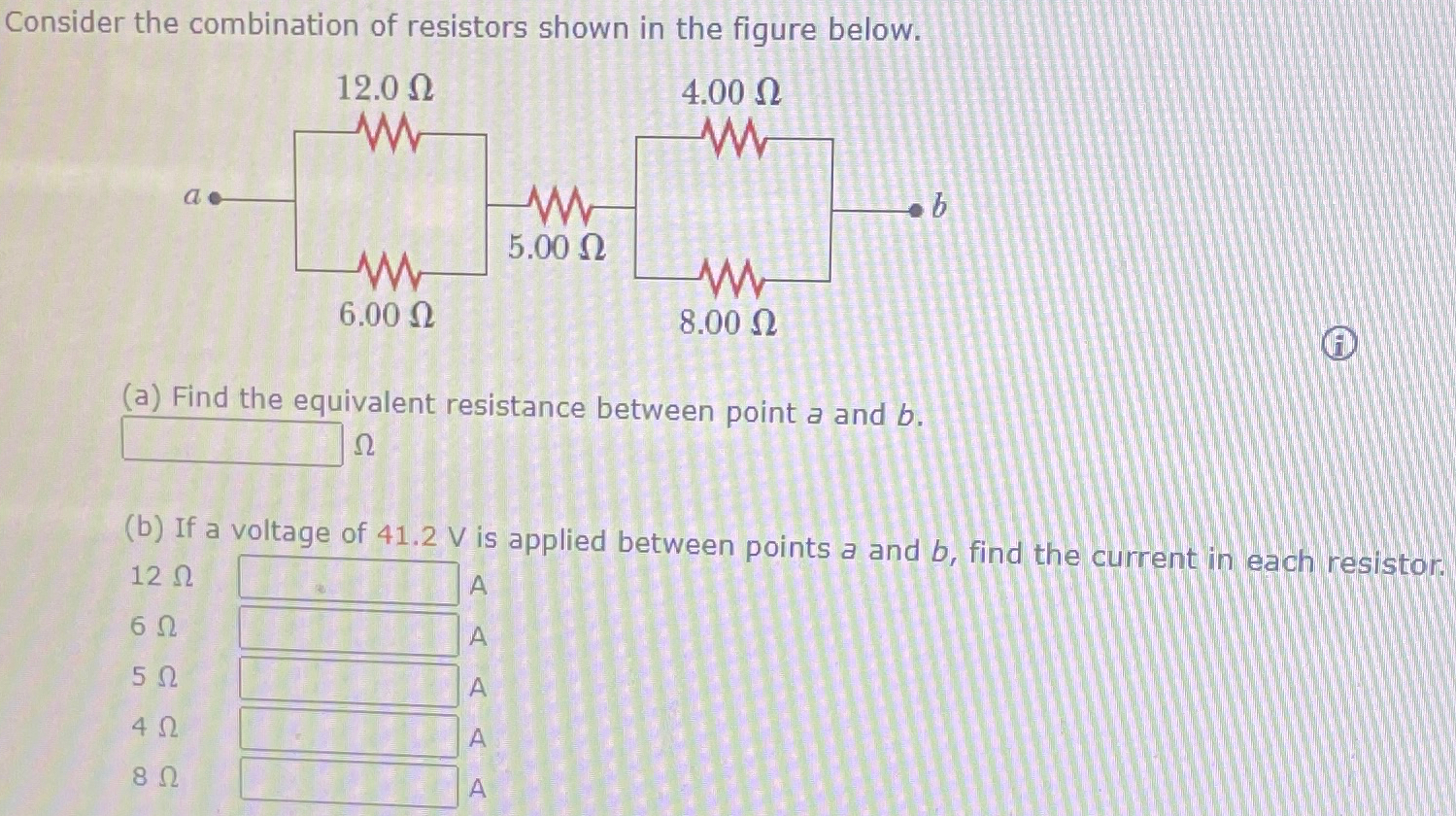 Solved Consider the combination of resistors shown in the | Chegg.com