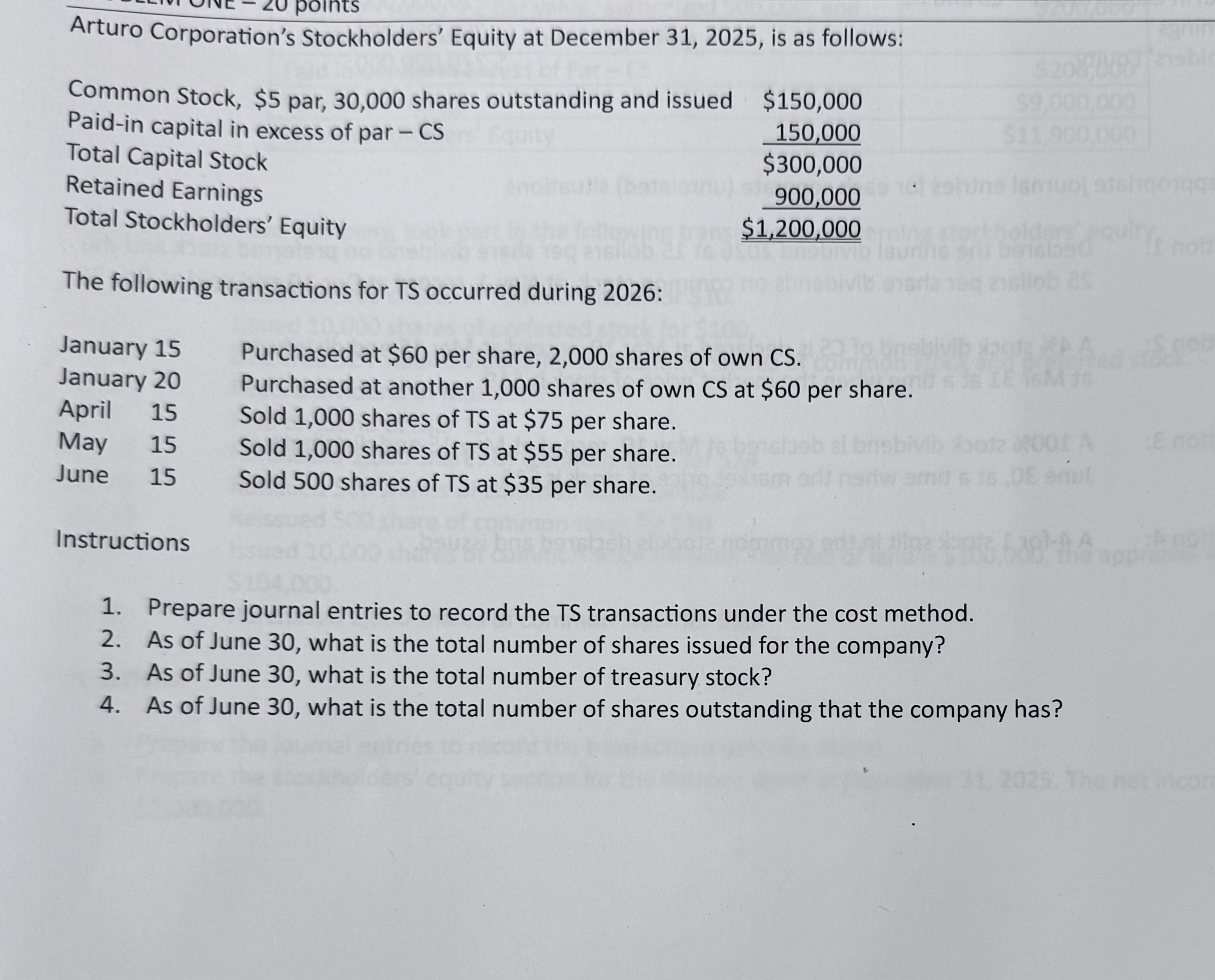 Solved El capital contable de Arturo Corporation al 31 ﻿de | Chegg.com