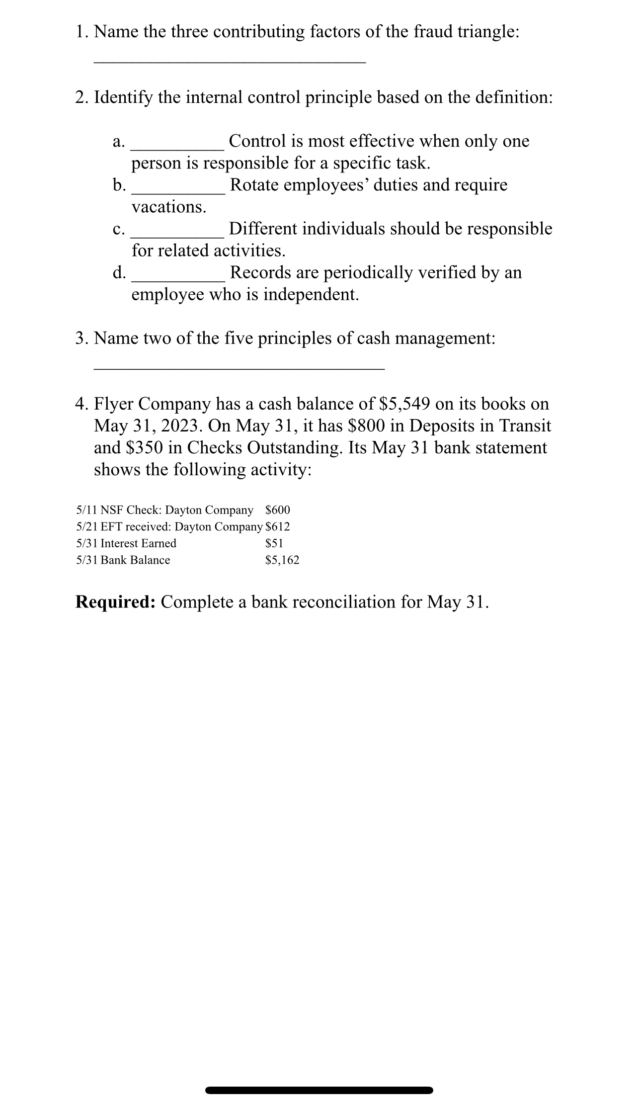 Solved Name the three contributing factors of the fraud | Chegg.com