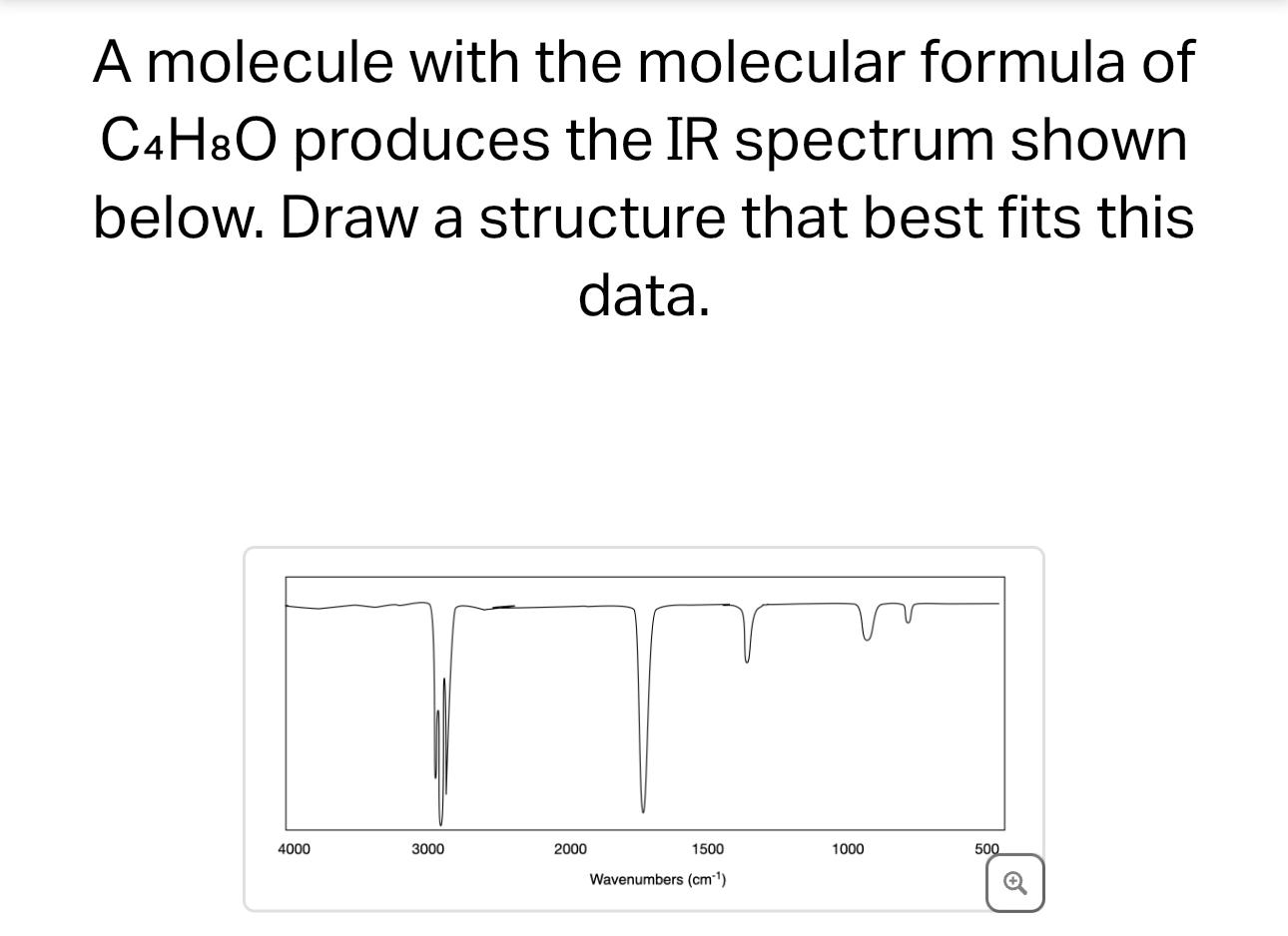 Solved A Molecule With The Molecular Formula Of C4h8o