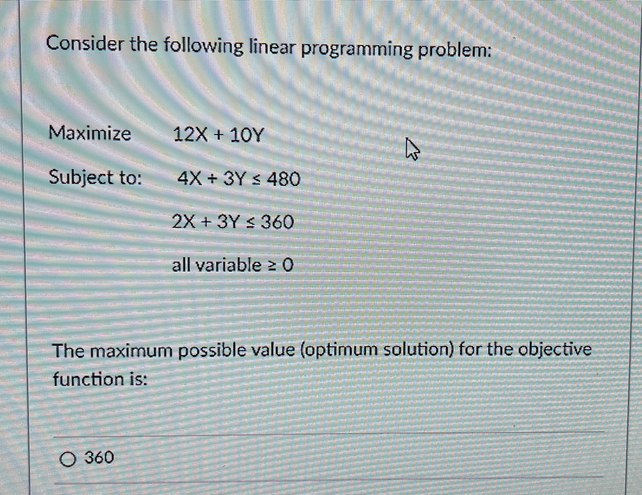 Solved Consider the following linear programming | Chegg.com